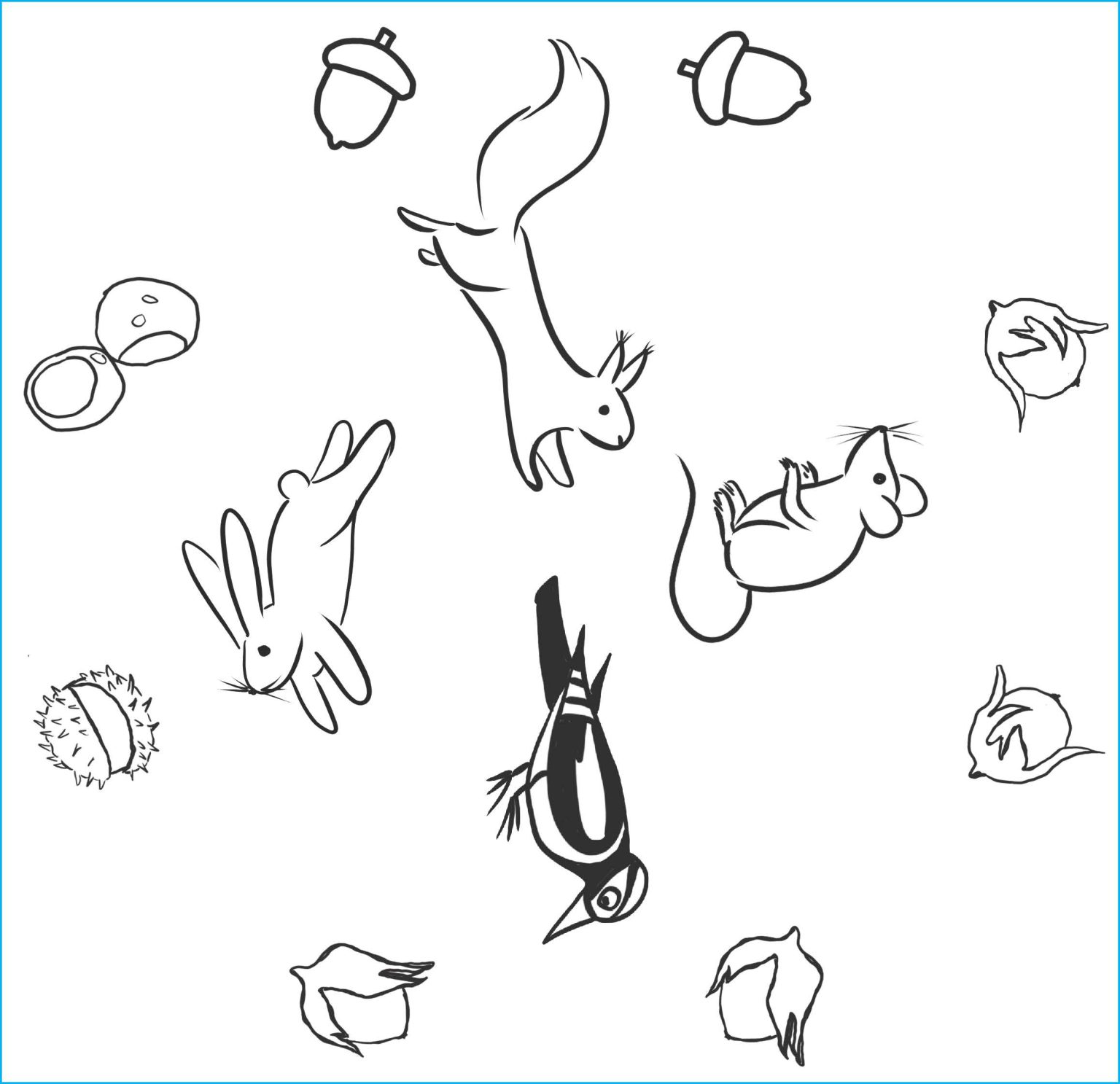 Fünf Nüsse für Eichhörnchen - Leseanimation